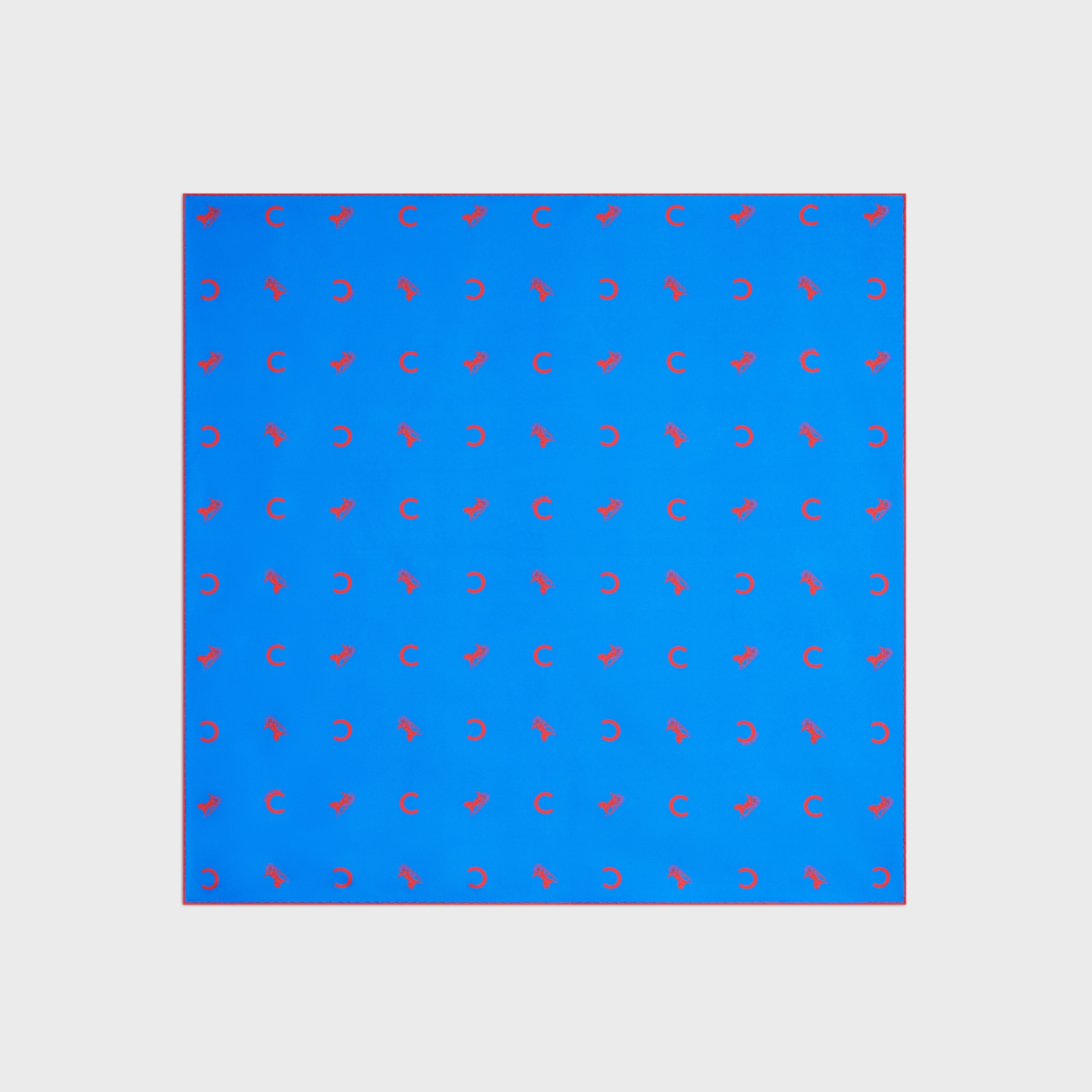 square IN silk twill - BLUE / RED | CELINE