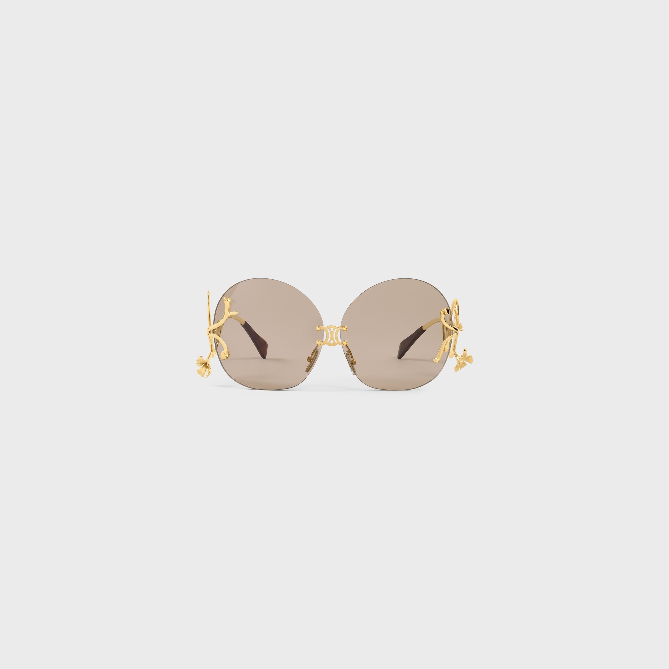 The Branch sunglasses in Metal - Gold / Light Brown | CELINE