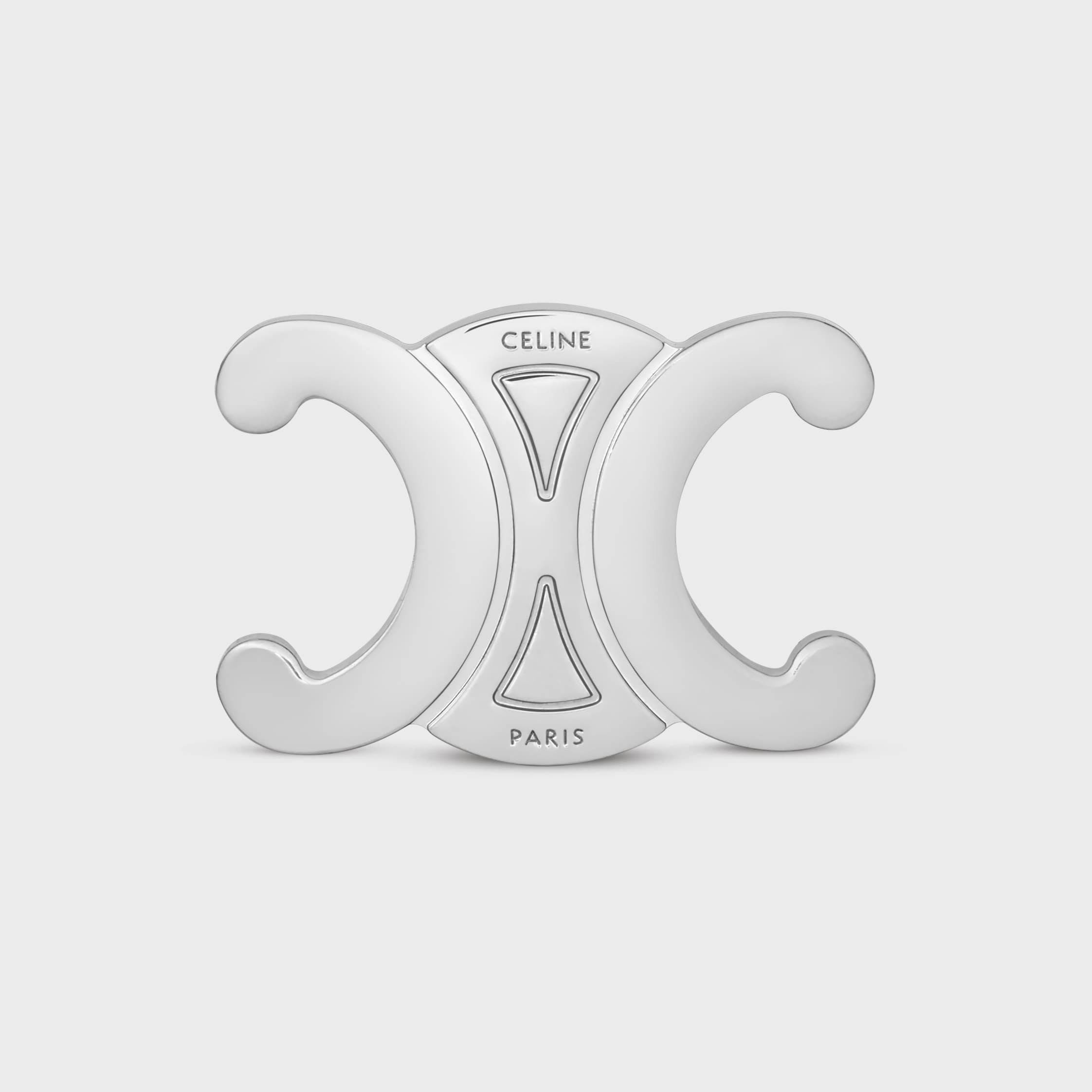TRIOMPHE BUCKLE 18MM IN METAL - SILVER | CELINE