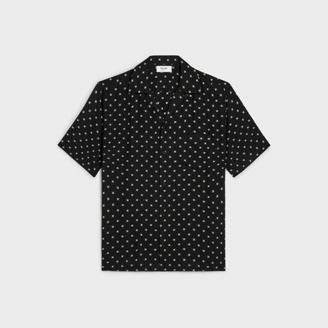 MICRO TRIOMPHE保龄球衫 - 黑色/奶油色 | CELINE