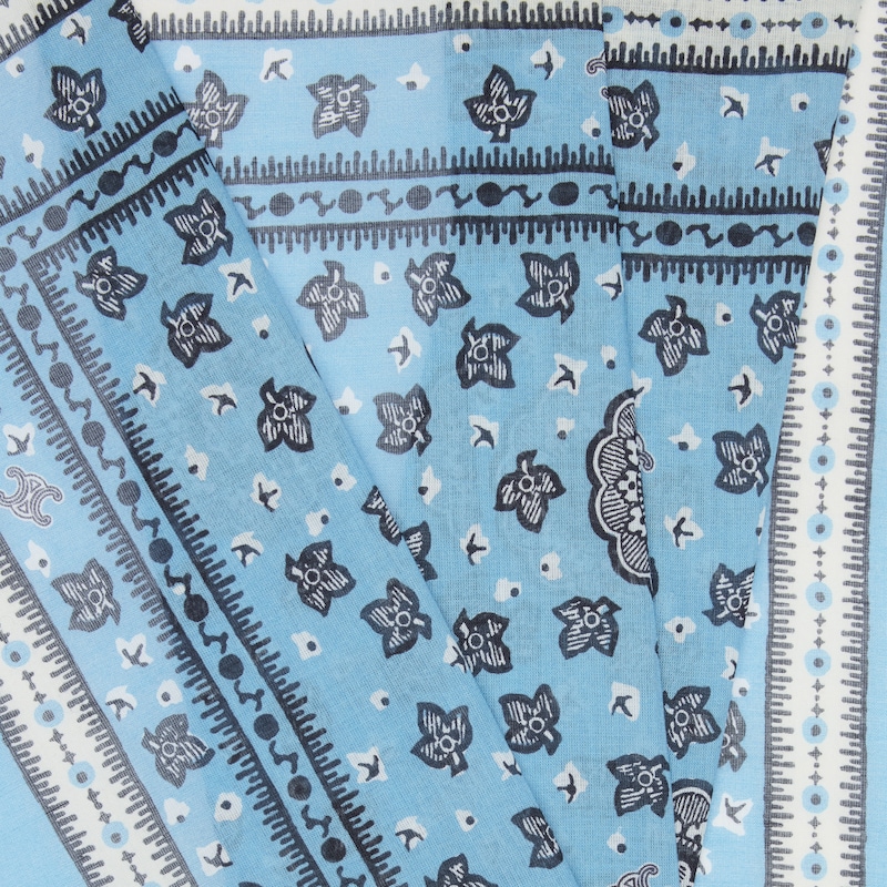 bandana IN cotton - BLUE/BLACK/OFF WHITE | CELINE