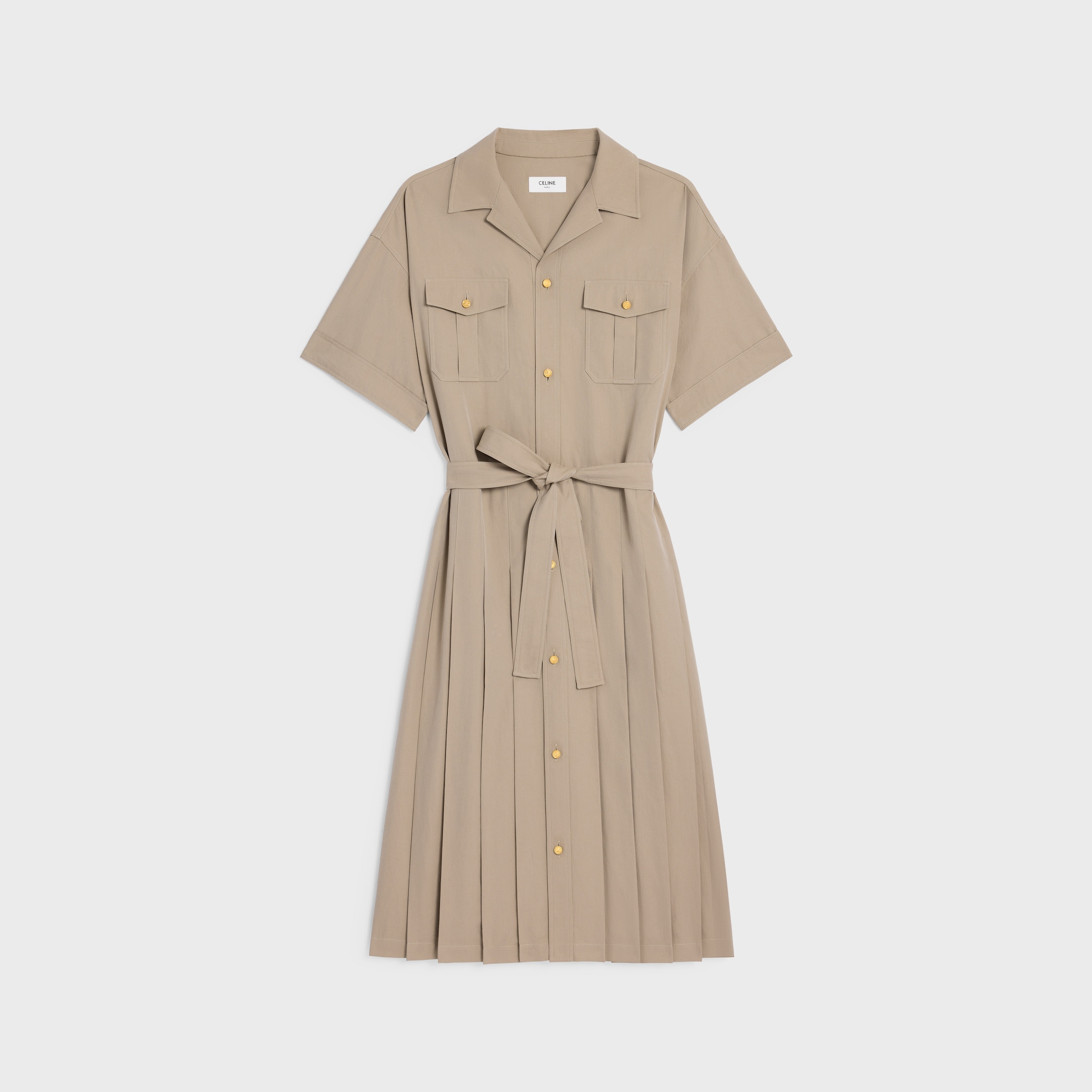 robe saharienne gabardine de coton - DUNE | CELINE