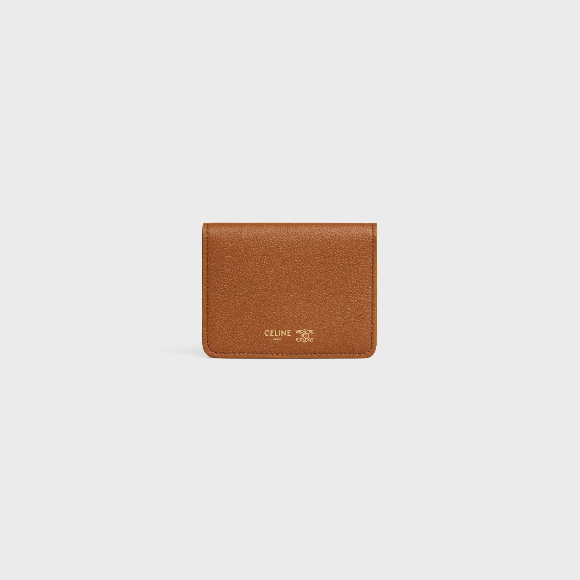 BI-FOLD CARD HOLDER TRIOMPHE STAMP IN SUPPLE GRAINED CALFSKIN - SOFT ...
