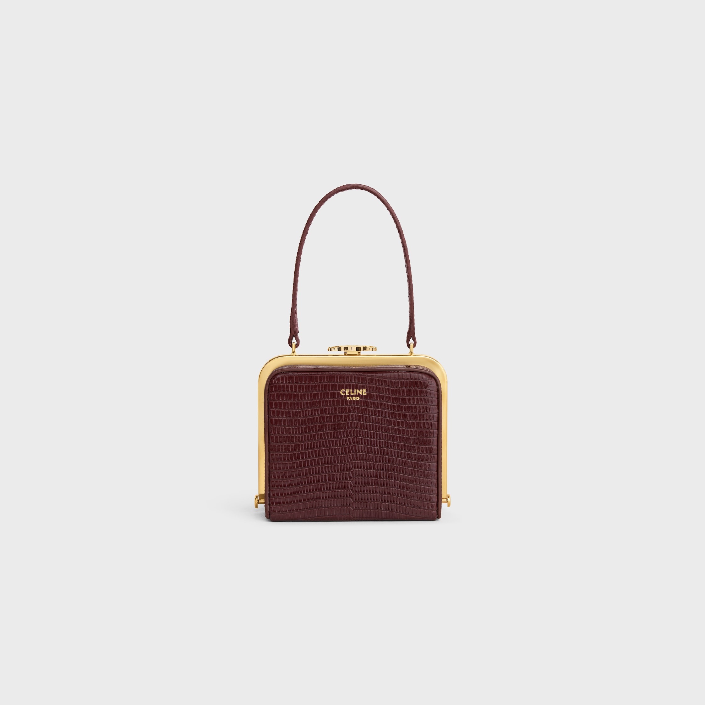 CELINE LANA MINAUDIERE in LIZARD - DARK BURGUNDY | CELINE