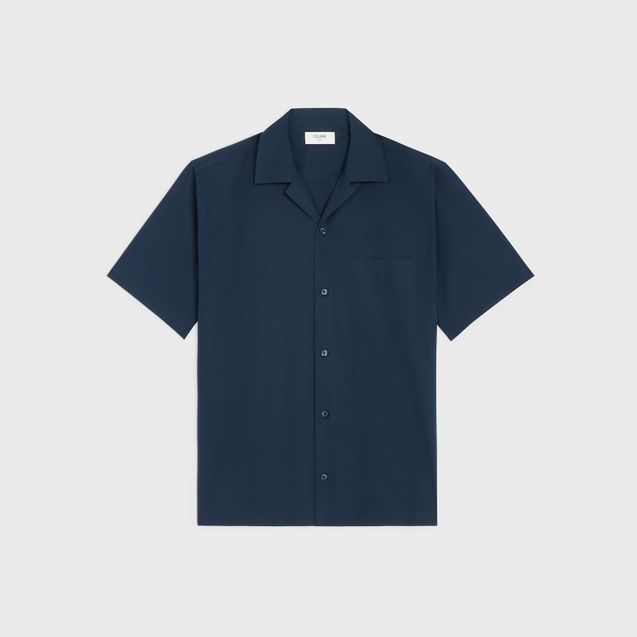 bowling shirt IN COTTON POPLIN - INDIGO | CELINE
