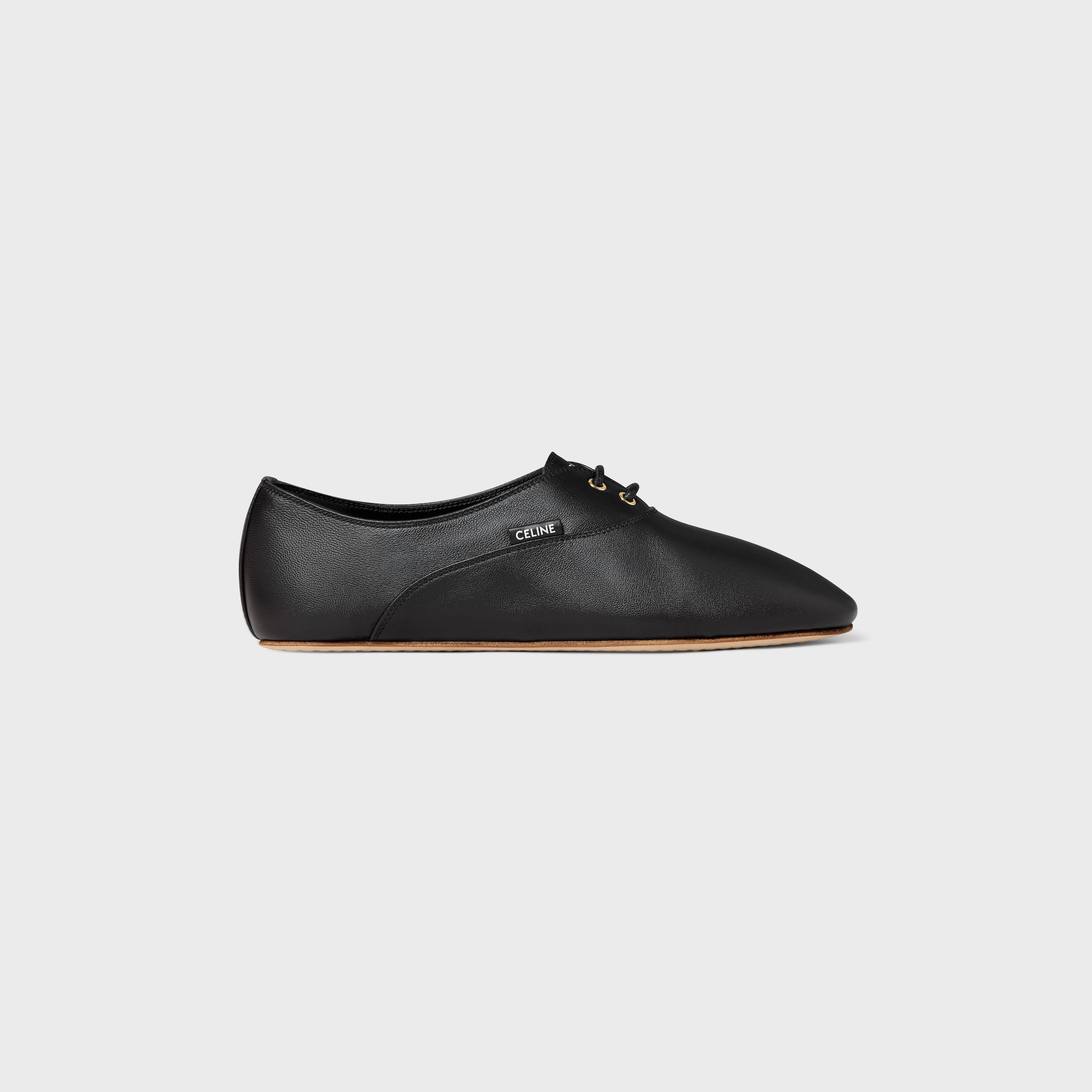BALLET LACE-UP SHOE IN LAMBSKIN - BLACK | CELINE