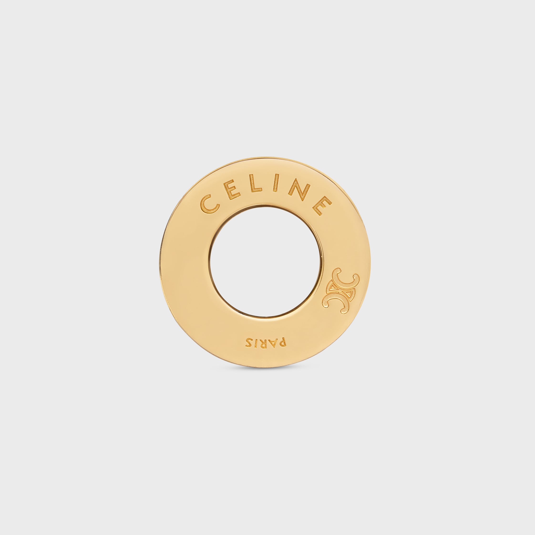 Boucle Celine disc 18mm Métal - Or | CELINE
