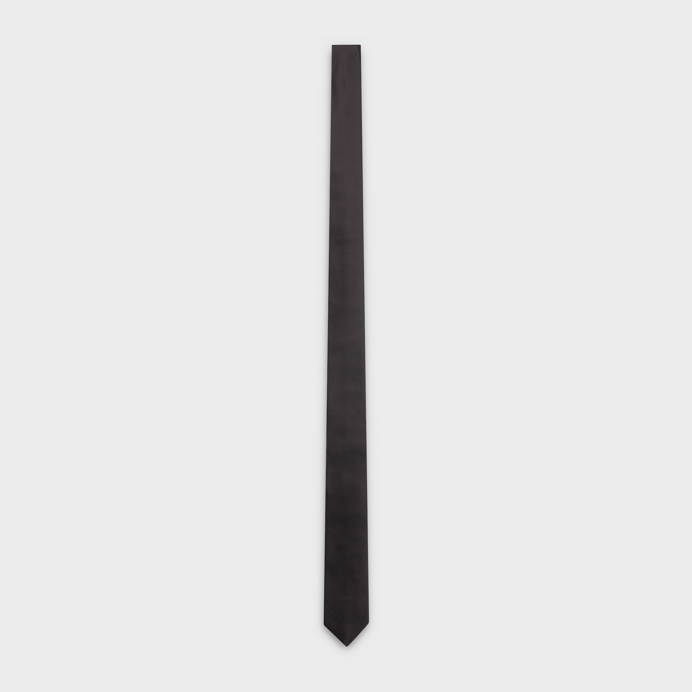 Pointed tip tie in matte satin - null | CELINE