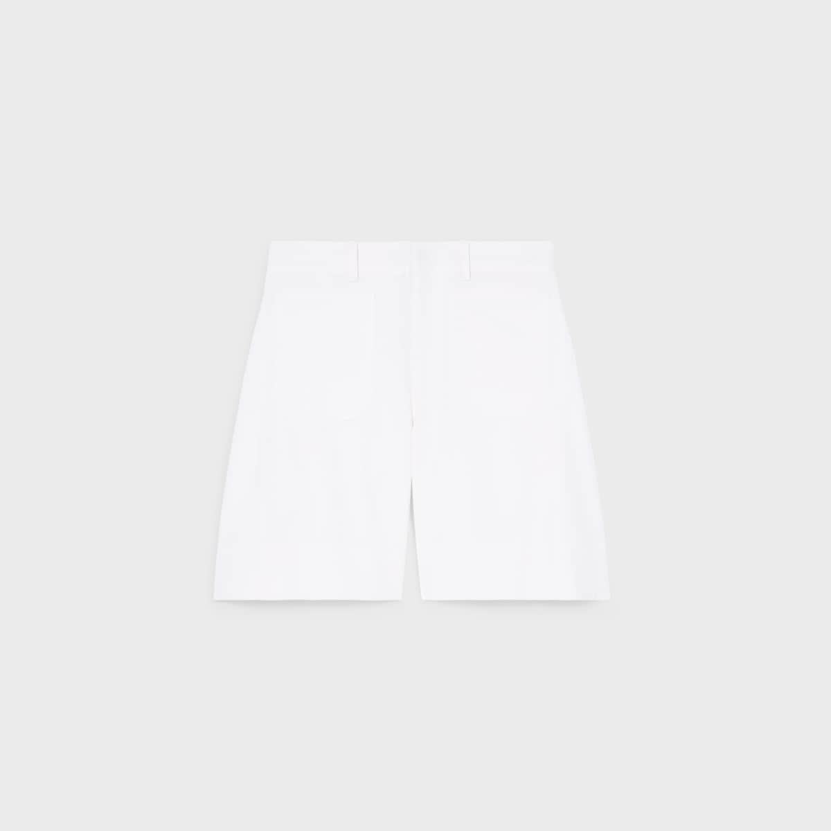 shorts 004 IN INDIGO cotton DENIM - RINSED WHITE | CELINE