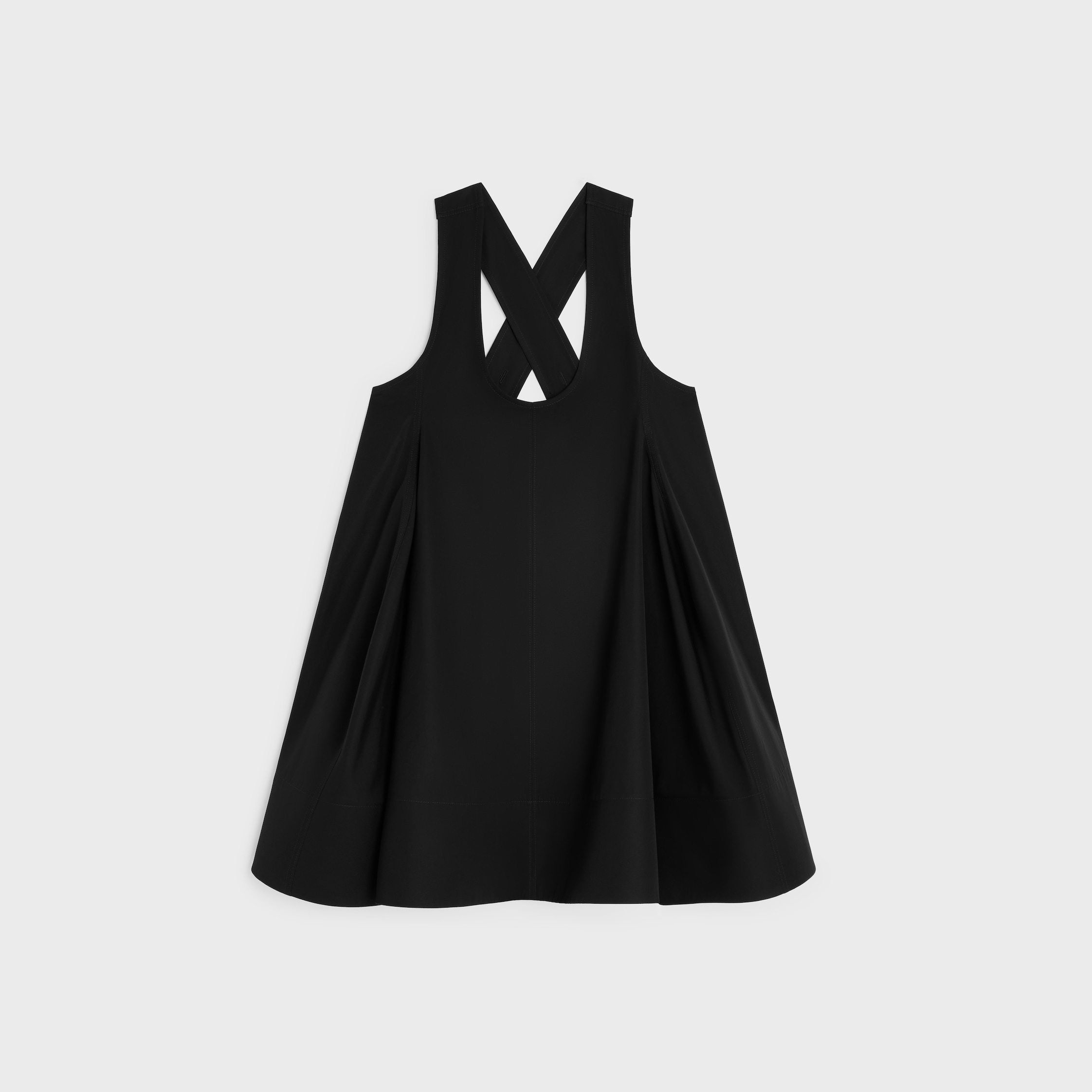mini robe popeline coton - Noir | CELINE