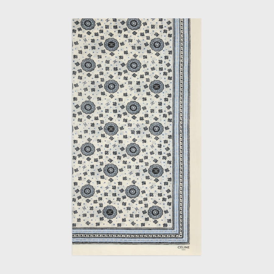 pareo IN cotton - VANILLA/GREY/BLACK | CELINE