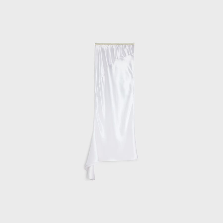 Rock AUS Viskosesatin - OPTISCHES WEISS | CELINE