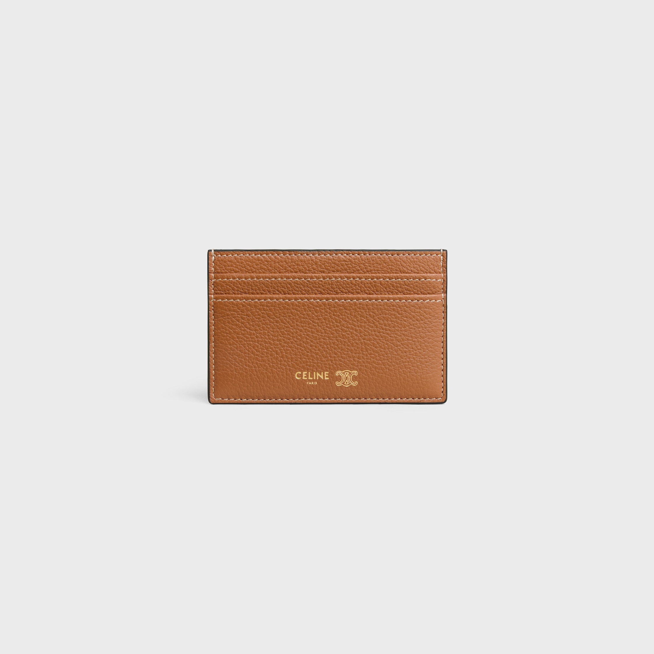ミディアム カードホルダー / グレインドサプルカーフスキン - ソフトタン / ソフトクリーム | CELINE