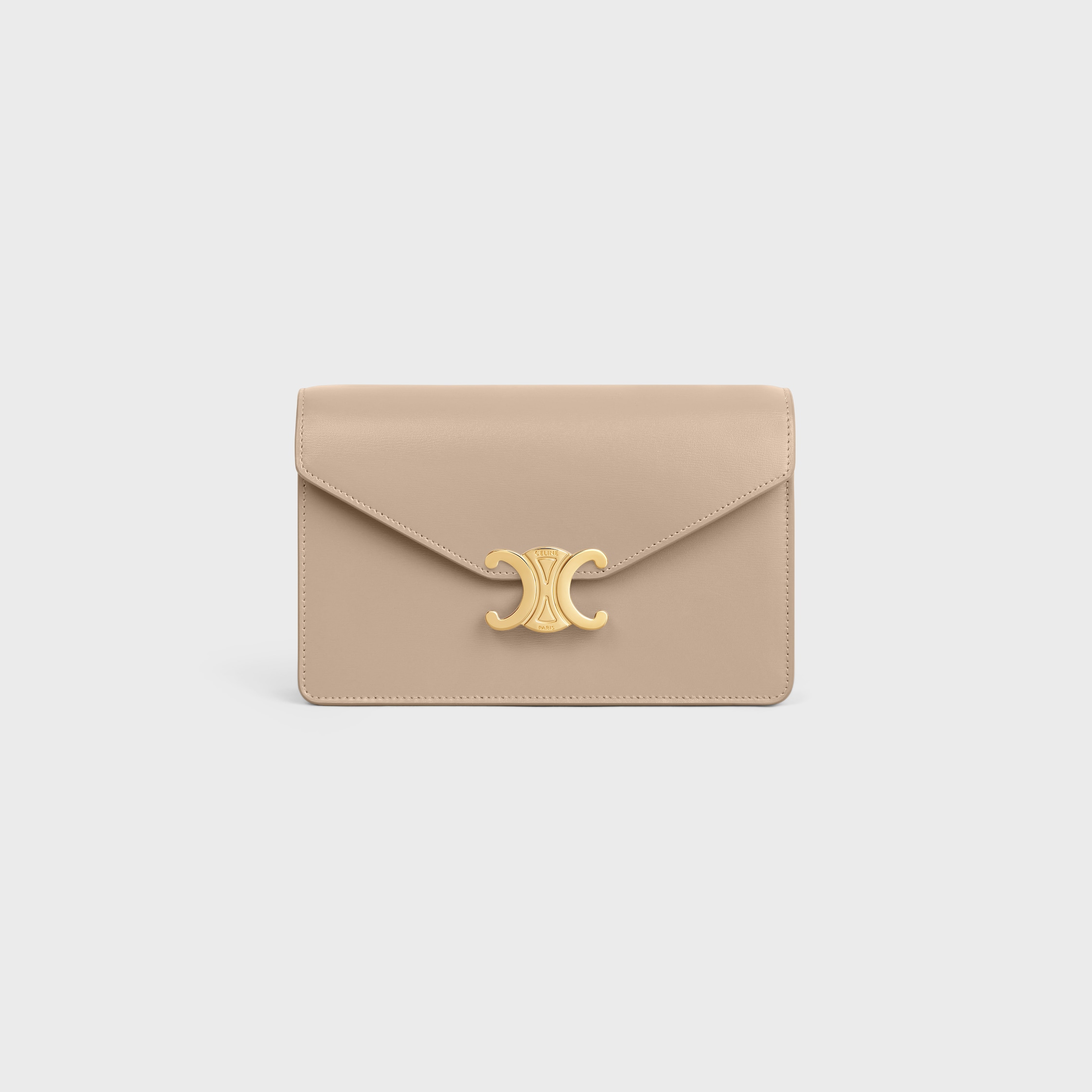 WALLET ON CHAIN MARGO IN Shiny calfskin - SAFARI | CELINE