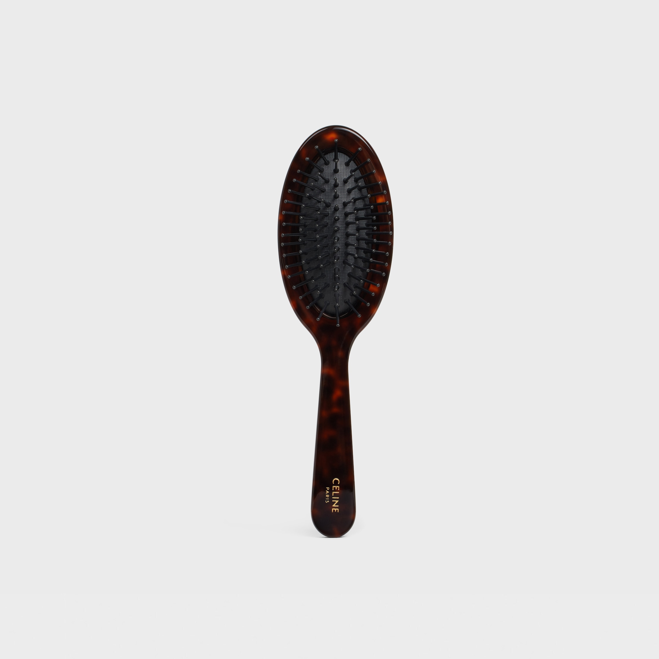 Small hair brush in Acetate - DARK HAVANA | CELINE