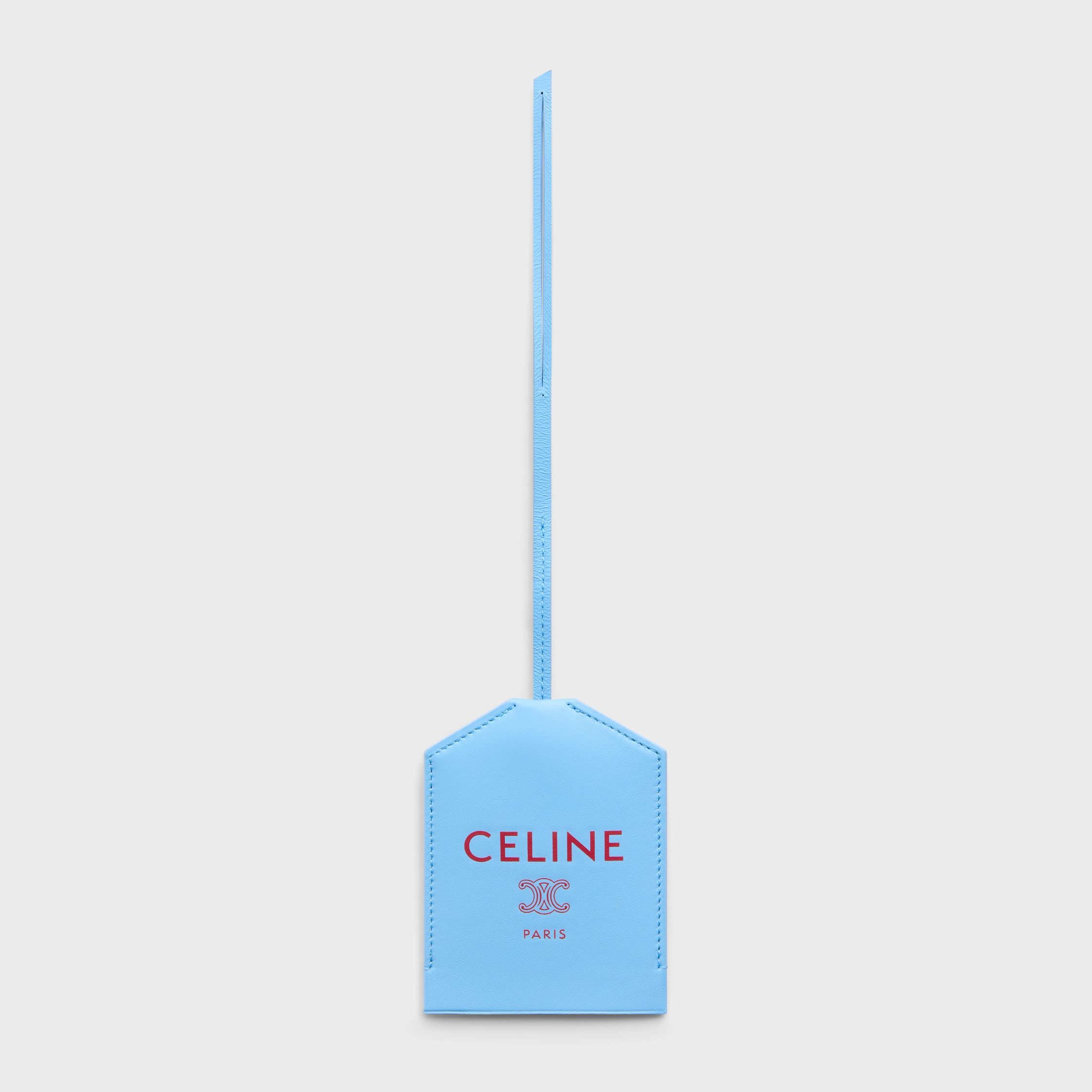 Cloche-Clés Take Away IN SMOOTH LAMBSKIN - SKY BLUE / RED | CELINE