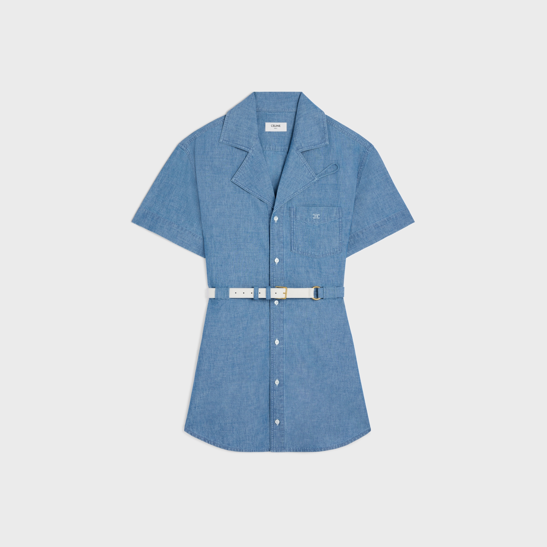 dress IN cotton denim - STONE BIO WASH | CELINE