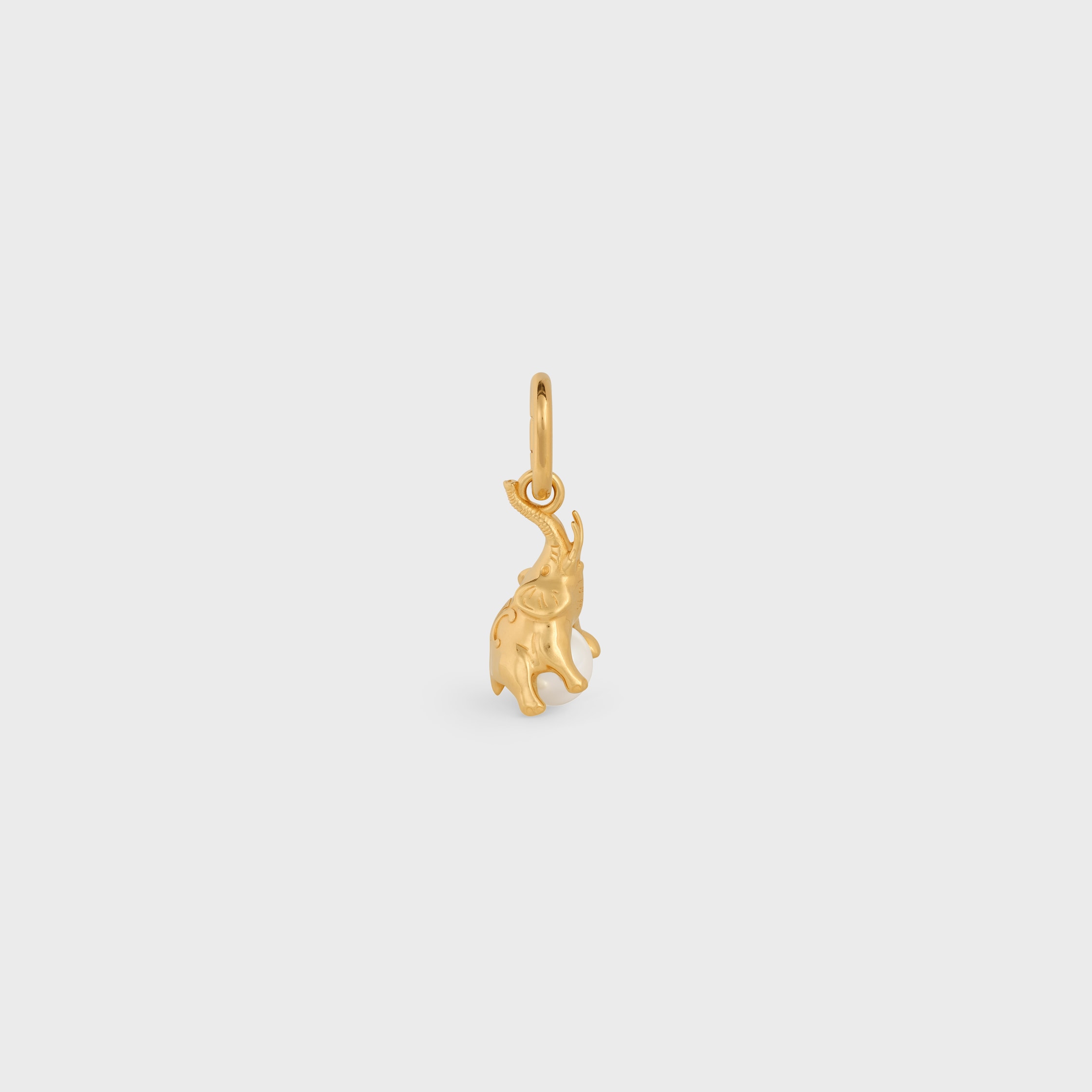 Celine Charms Elephant on Pearl in Brass with gold finish and Resin ...