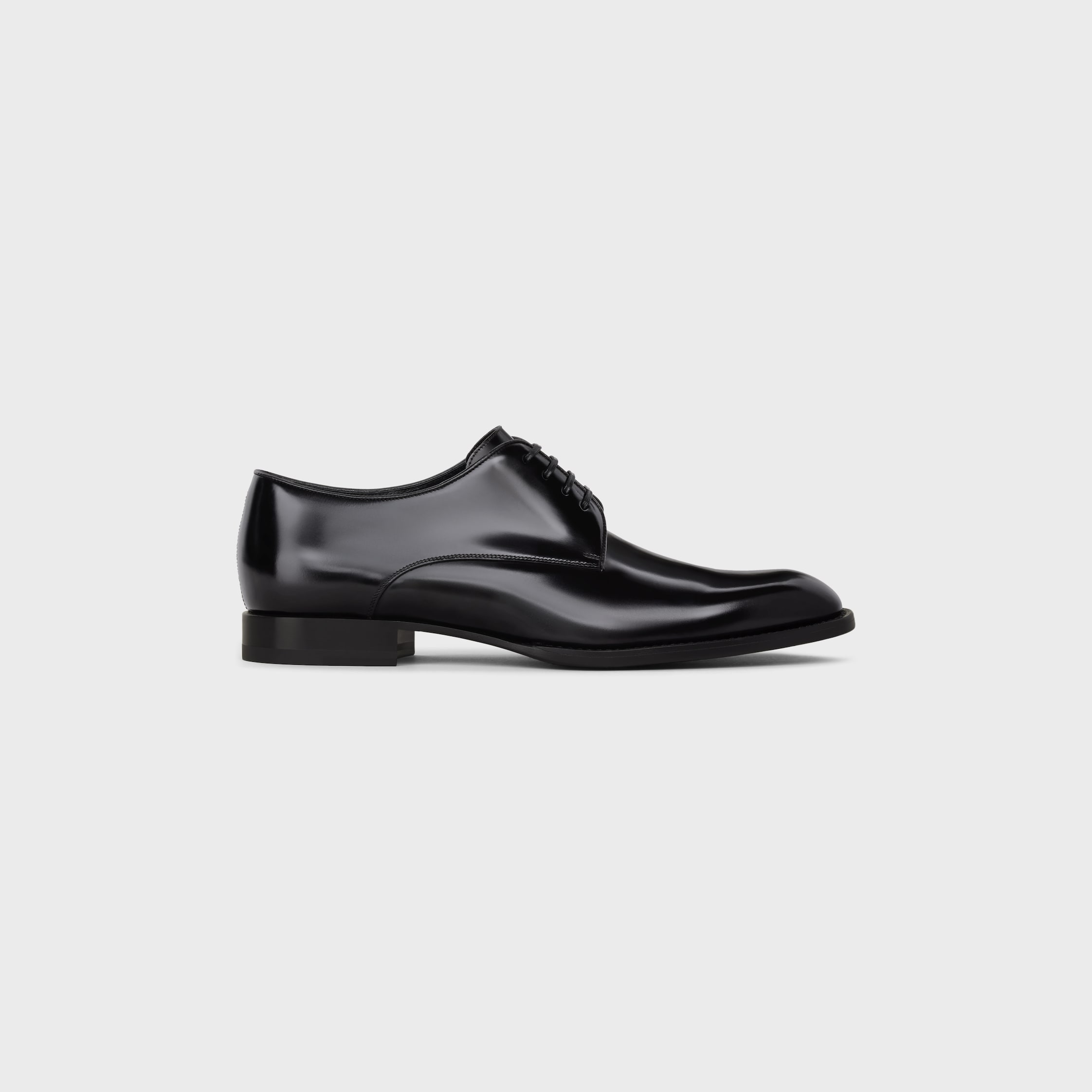 CELINE TUXEDO DERBY in POLISHED BULL - BLACK | CELINE