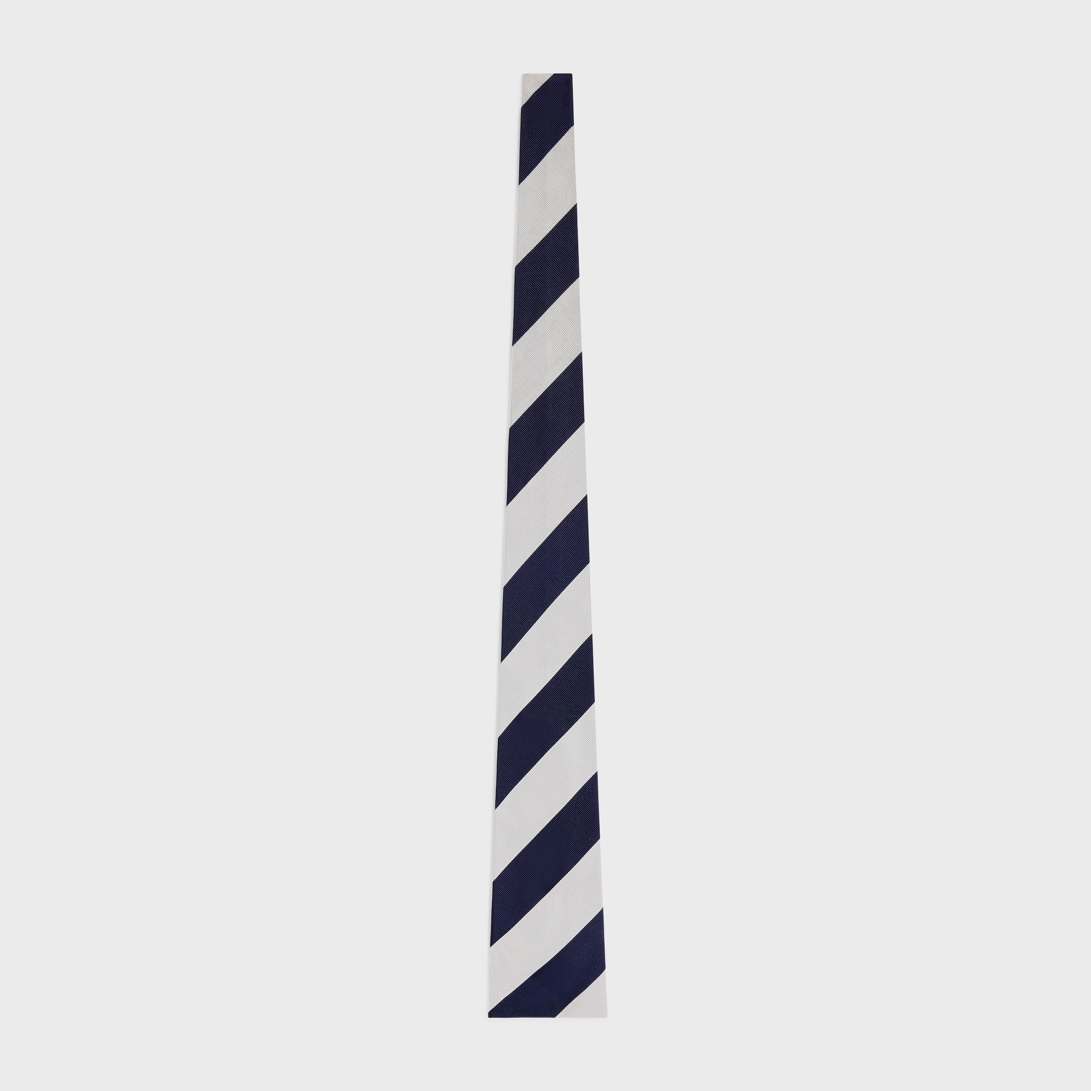 tie IN STRIPED SILK JACQUARD - NAVY/SILVER | CELINE