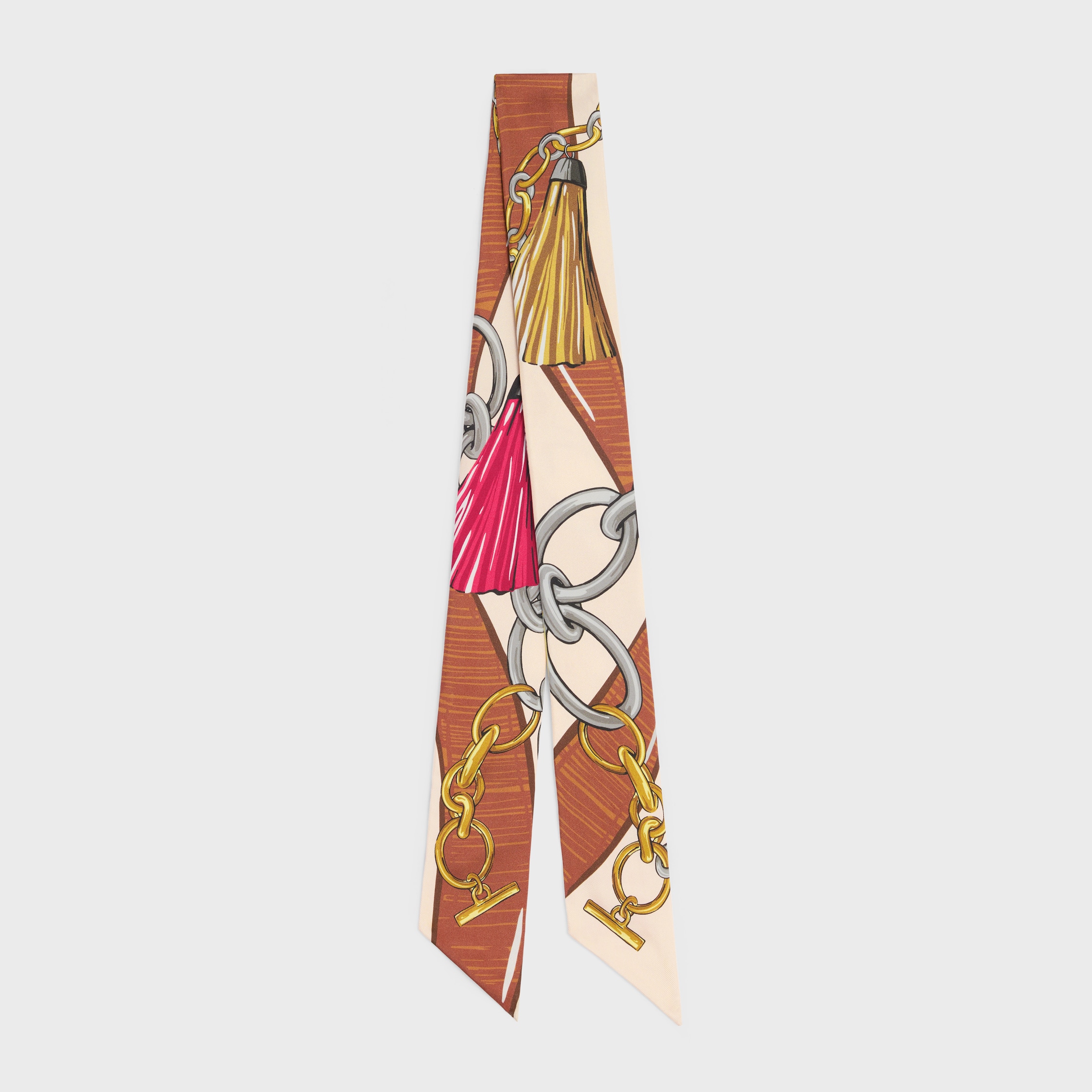 lavalliere IN silk twill - IVORY/BROWN/YELLOW | CELINE