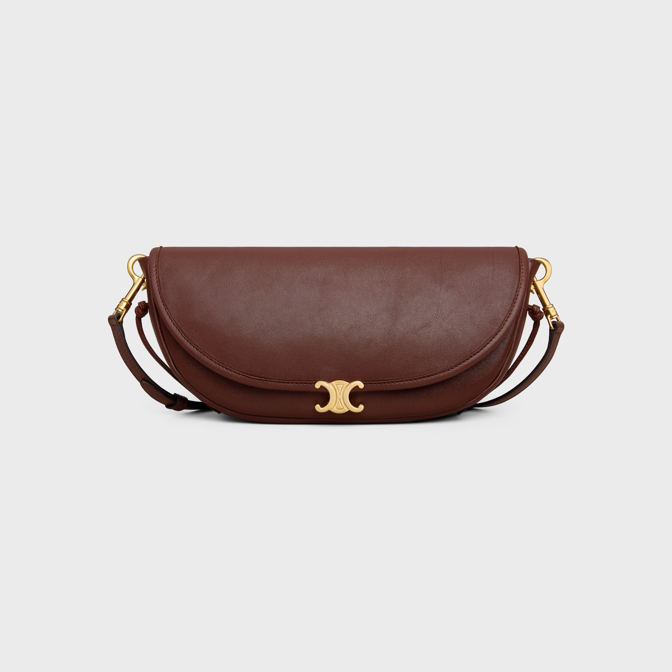 HALFMOON PEQUEÑO SOFT TRIOMPHE DE PIEL DE CORDERO BRILLANTE Y FLEXIBLE ...
