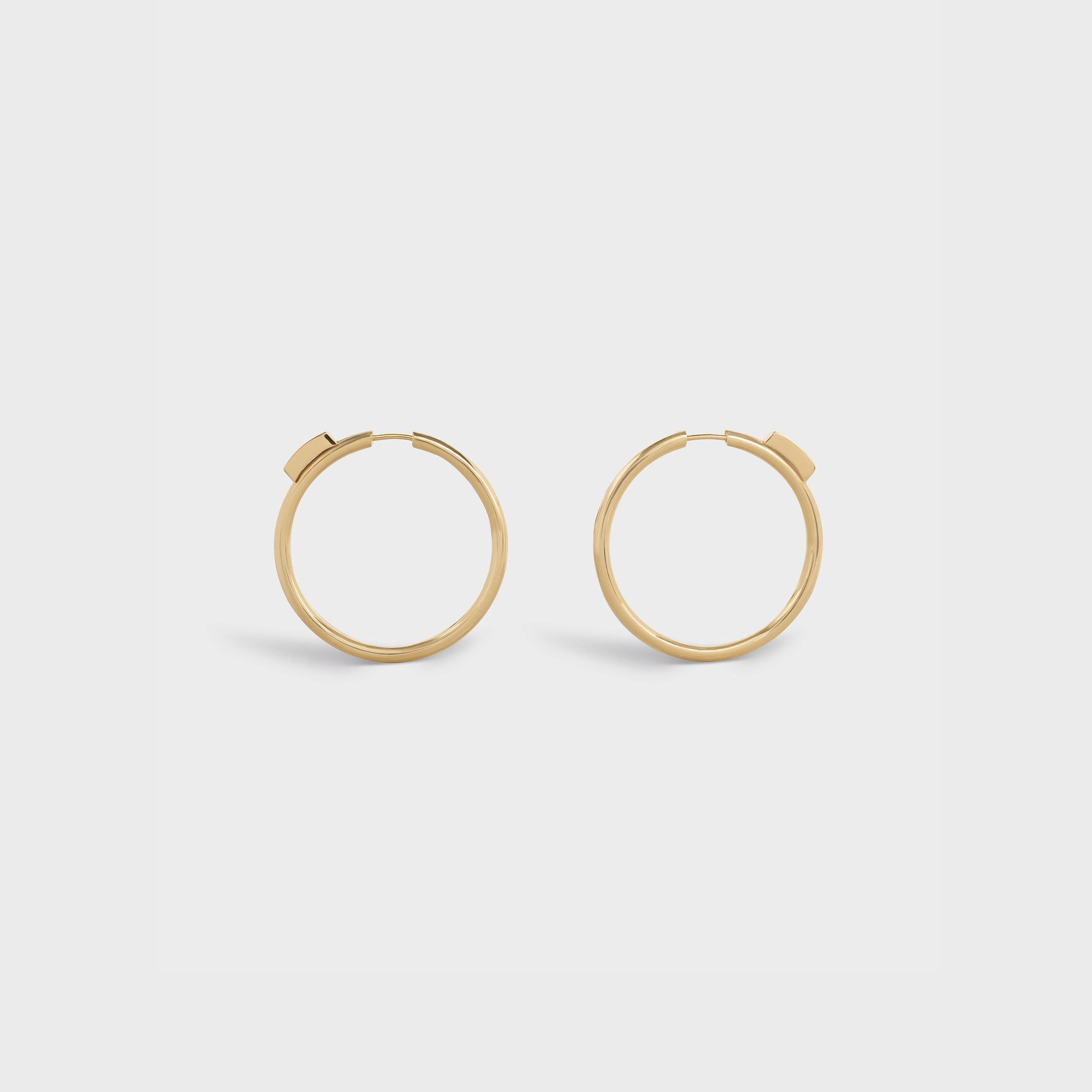Systeme Large Hoops in Yellow Gold and Diamonds - Yellow Gold and White ...