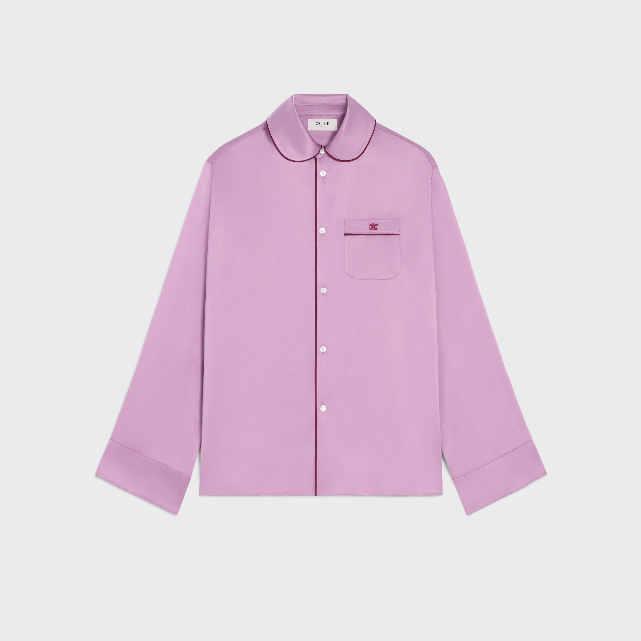 CHEMISE PYJAMA SATIN DE SOIE - | CELINE