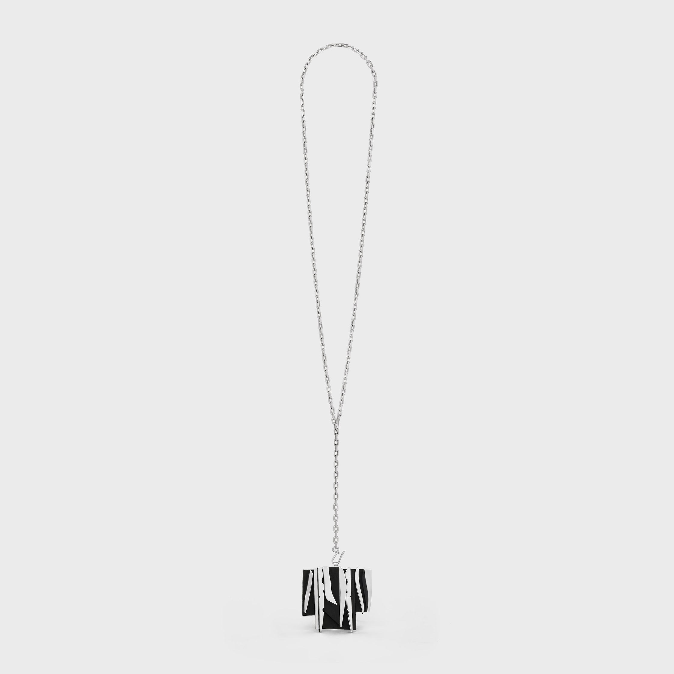 Celine Nevelson Project Necklace Sterling Silver and Oak Wood - SILVER ...