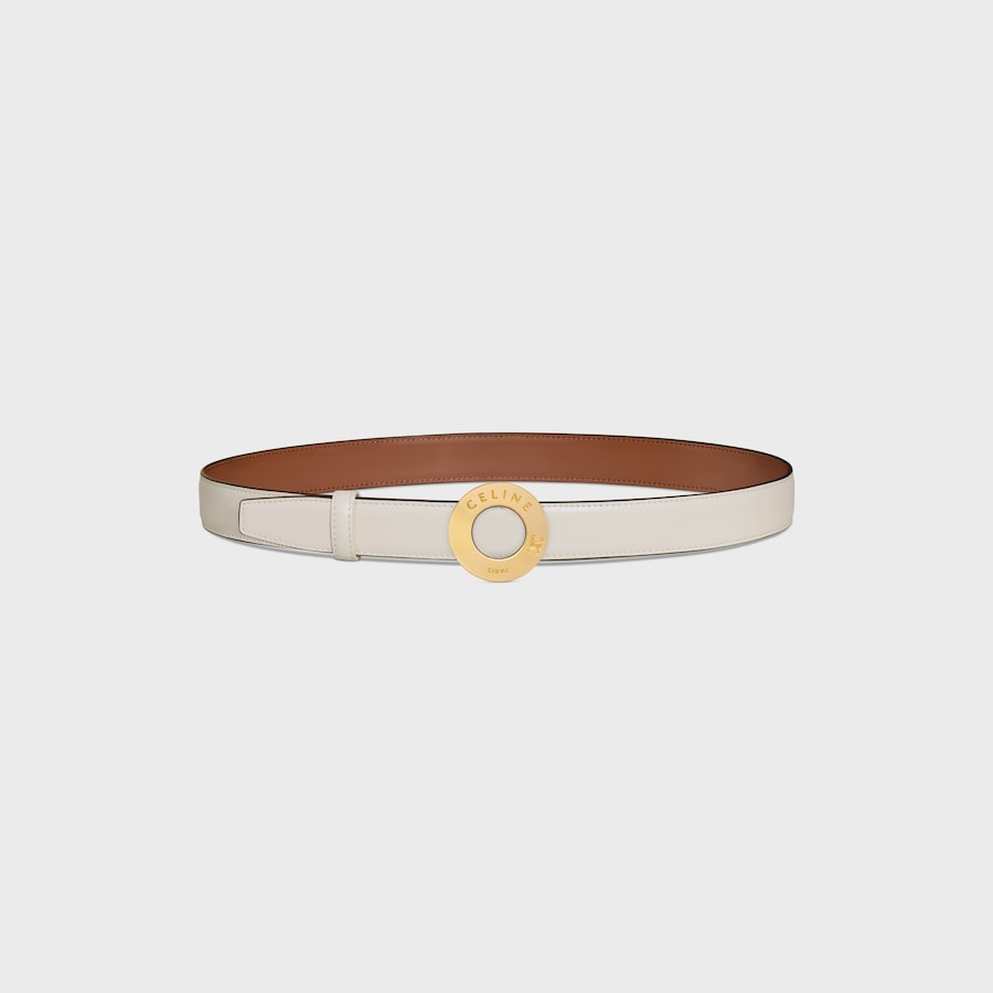 Boucle Celine Disc & LANIERE DE CEINTURE REVERSIBLE 25MM - TAN / RICE ...