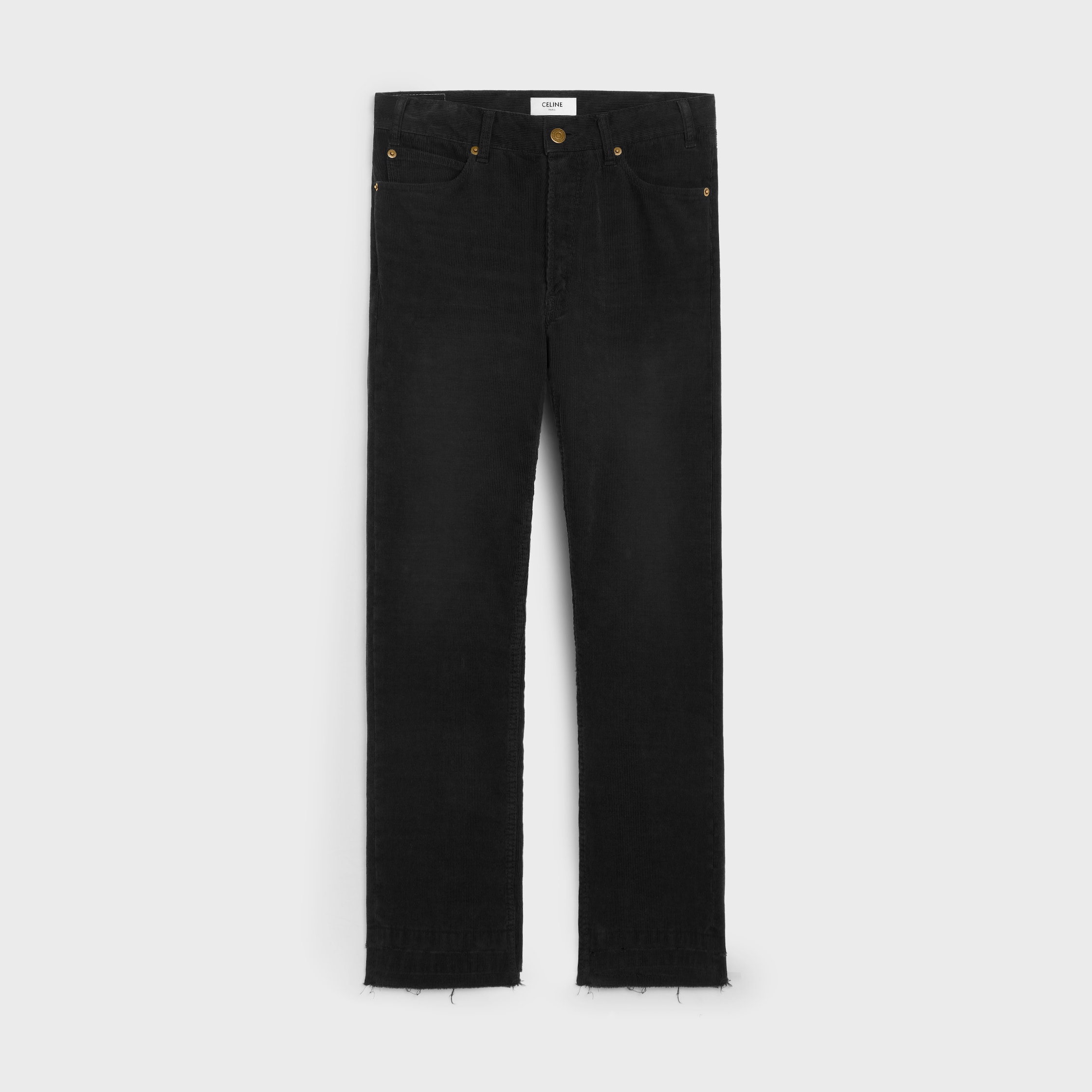 jeans wesley velours côtelé - BLACK ROBIN'S RINSE DESTROYED | CELINE