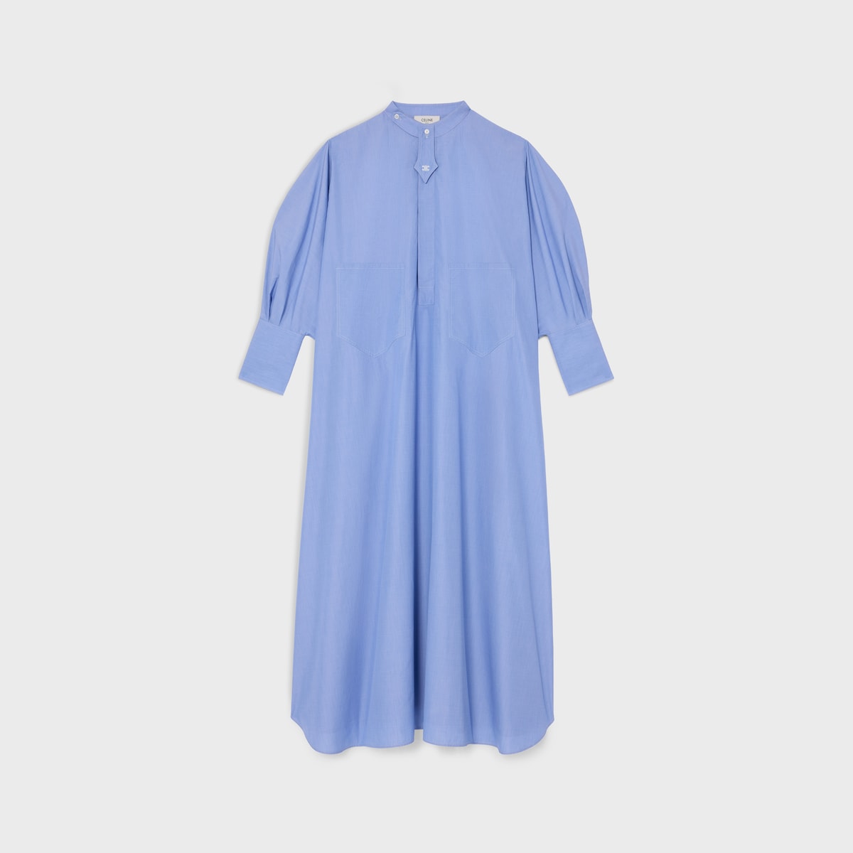shirt dress IN cotton poplin - BLEU | CELINE