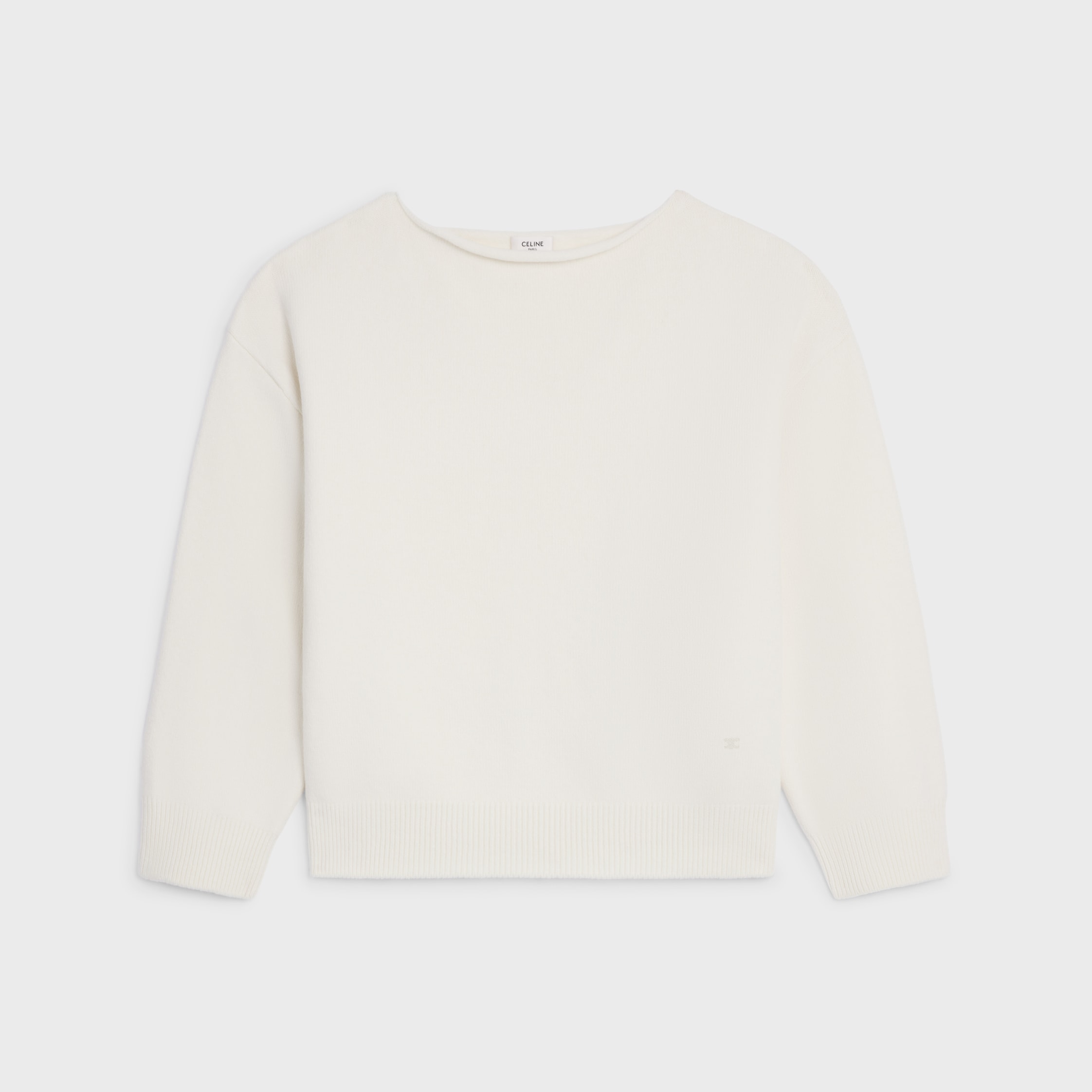 BOATNECK SWEATER IN WOOL AND CASHMERE - | CELINE
