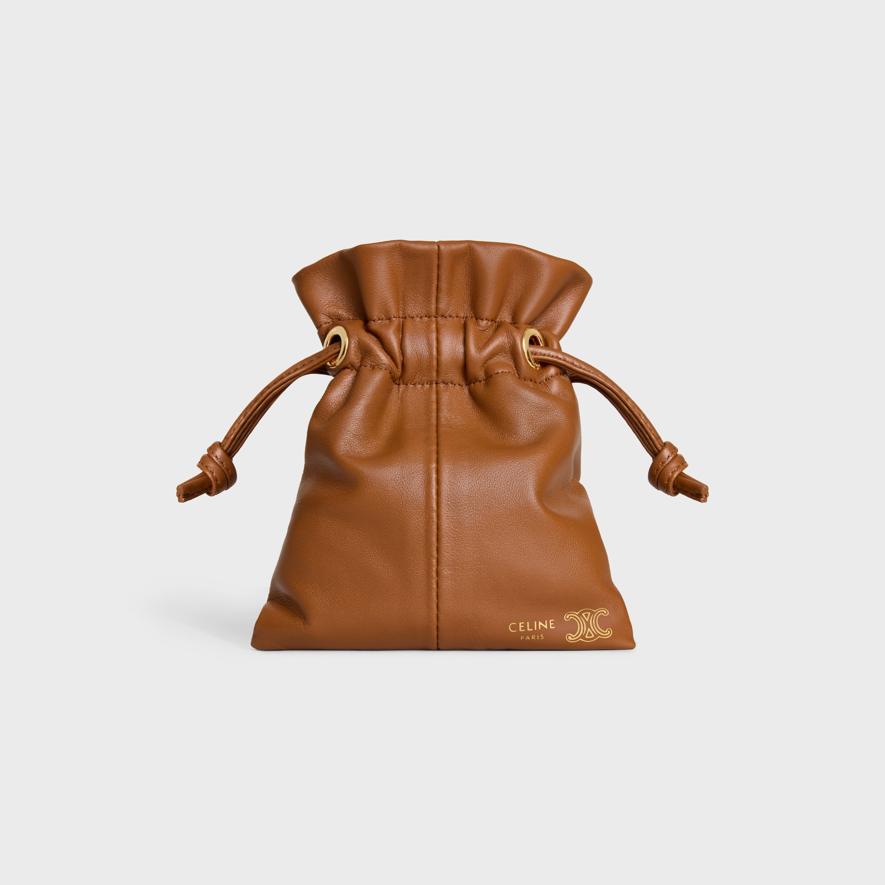 MICRO CRYSTAL POUCH IN SMOOTH LAMBSKIN - SOFT TAN | CELINE