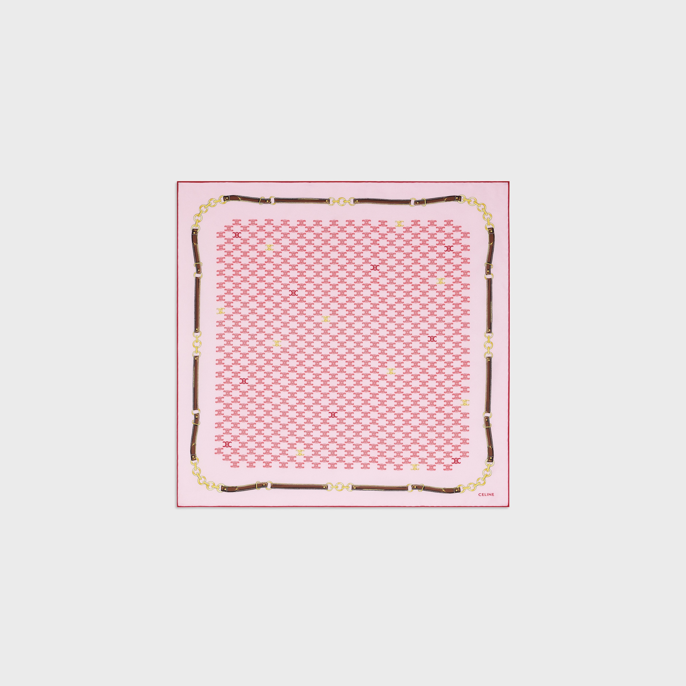 bandana IN heritage silk twill - WISTERIA/ RED/ LIPSTICK | CELINE