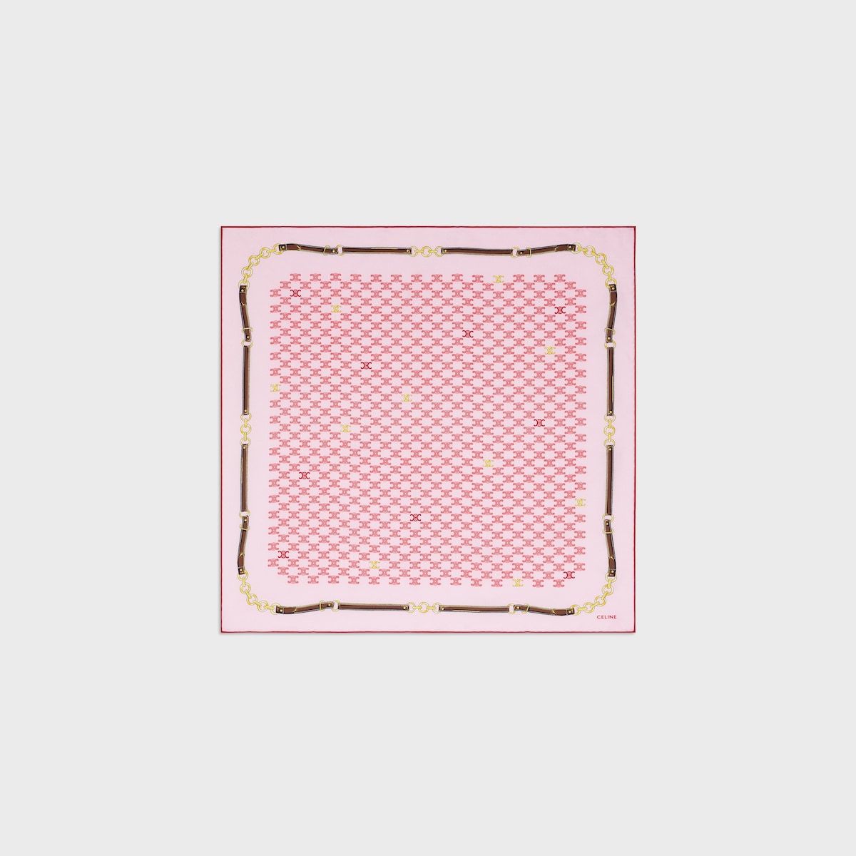 bandana IN heritage silk twill - WISTERIA/ RED/ LIPSTICK | CELINE