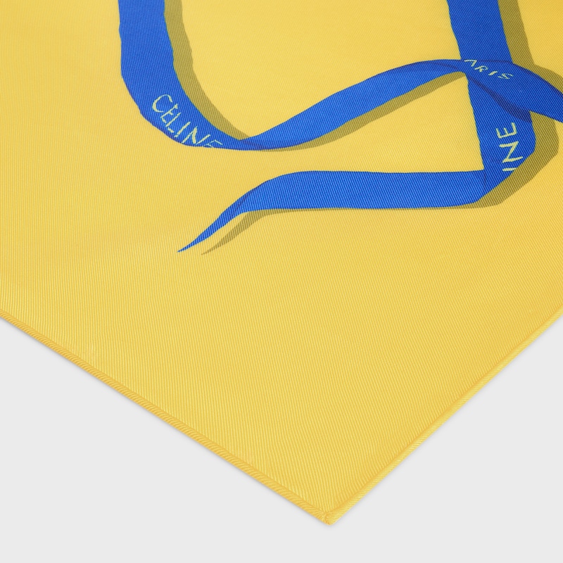square IN silk twill - JAUNE/ROUGE/BLEU | CELINE