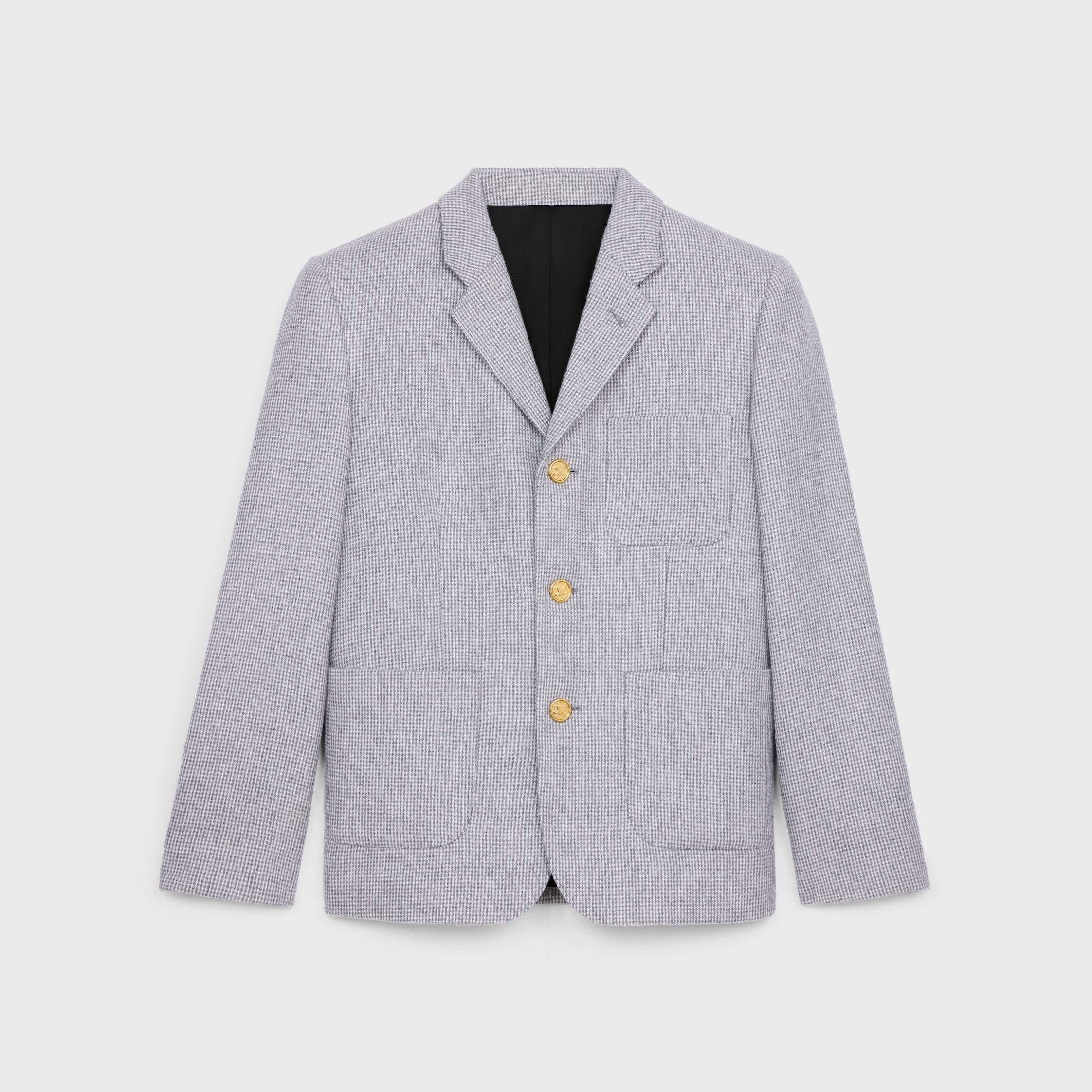 veste sorbonne natté cachemire - GRIS CHIN | CELINE