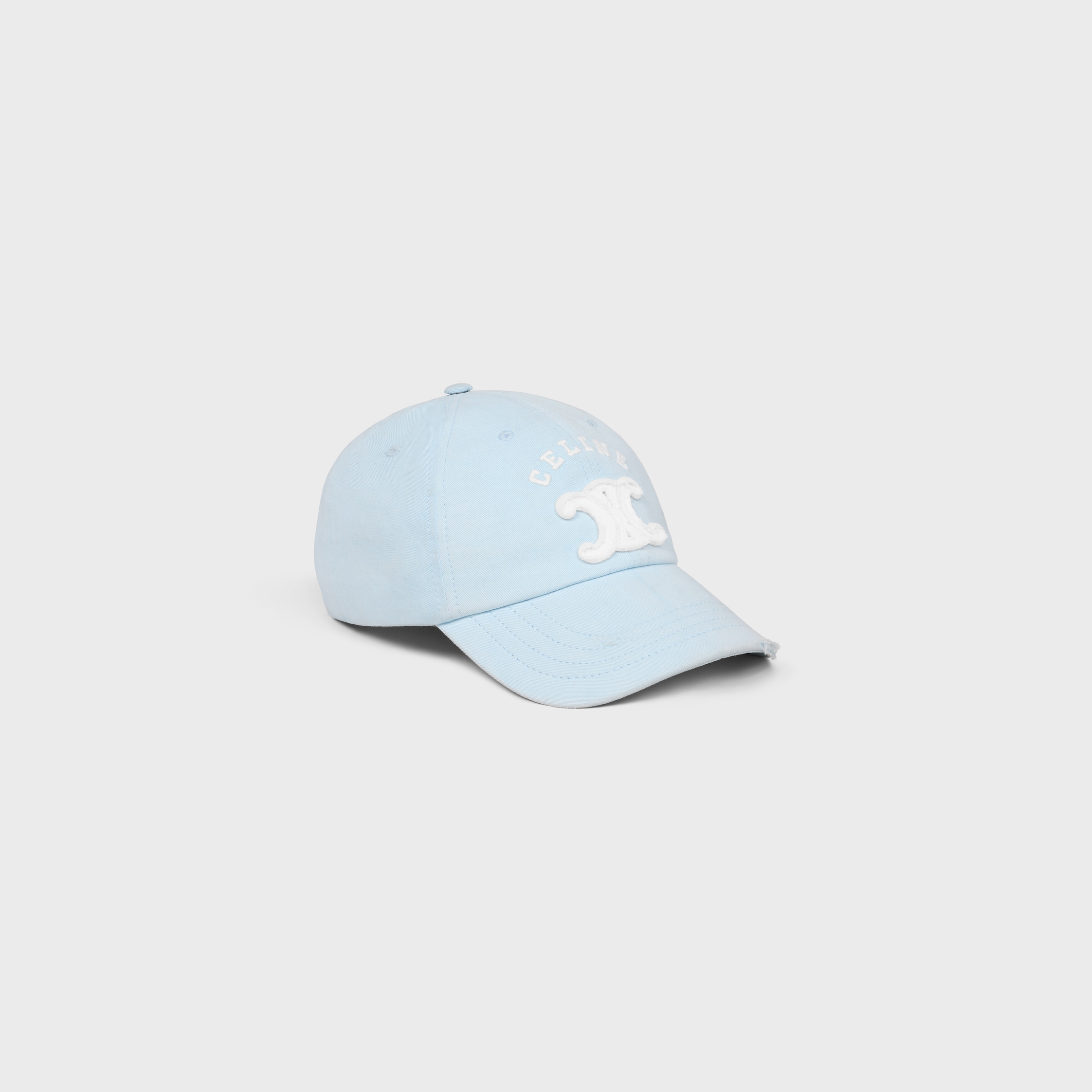 GORRA VIVIENNE DE GABARDINA DE ALGODÓN LIGERA - AZUL DESTEÑIDO | CELINE