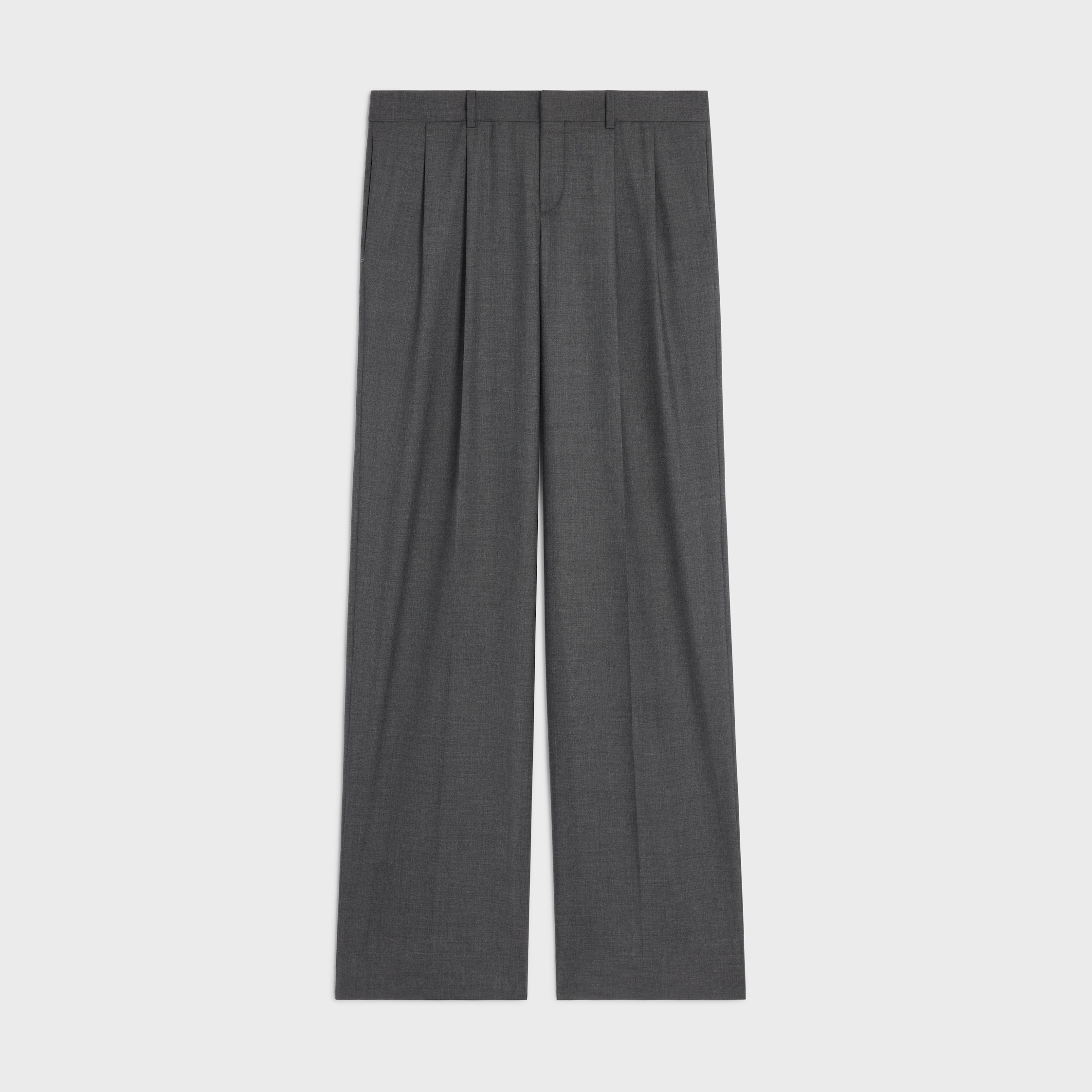 pantalon à plis Toile cachemire - ANTHRACITE | CELINE