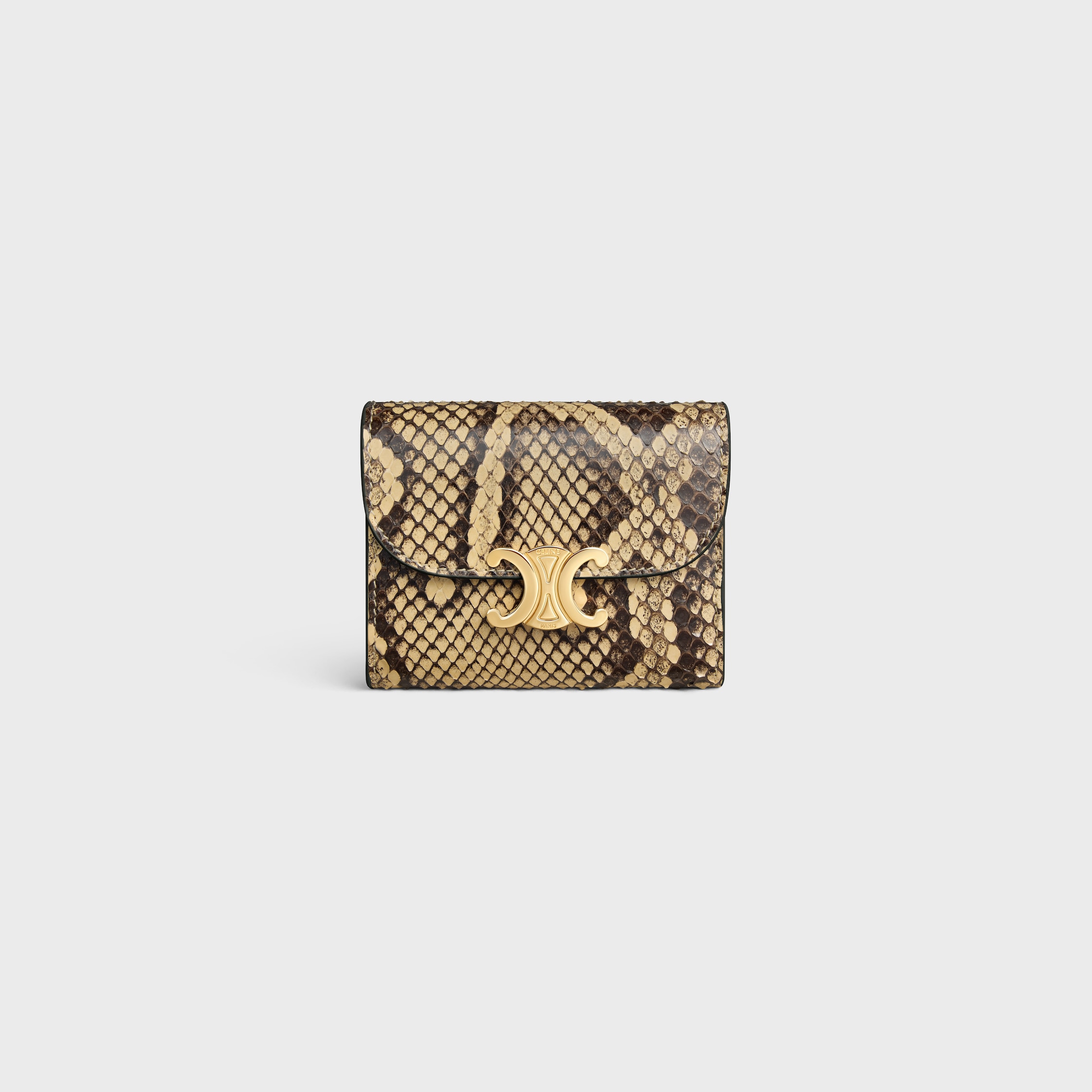 Small Flap Wallet TRIOMPHE IN Python - HONEY | CELINE