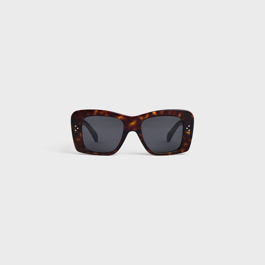 Square S321 sunglasses in Acetate - RED HAVANA | CELINE