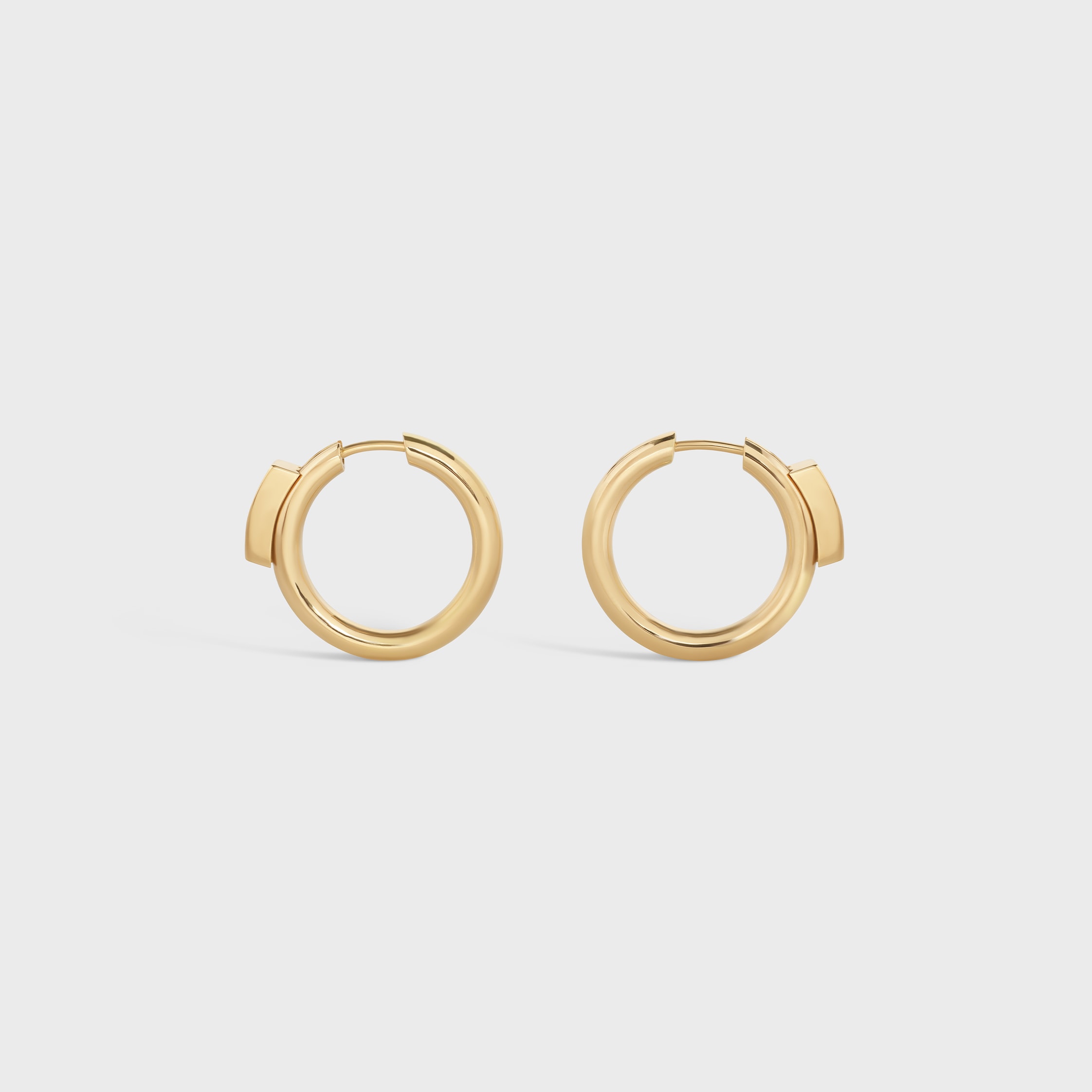 Systeme Small Hoops in Yellow Gold and Diamonds - Yellow Gold and White ...
