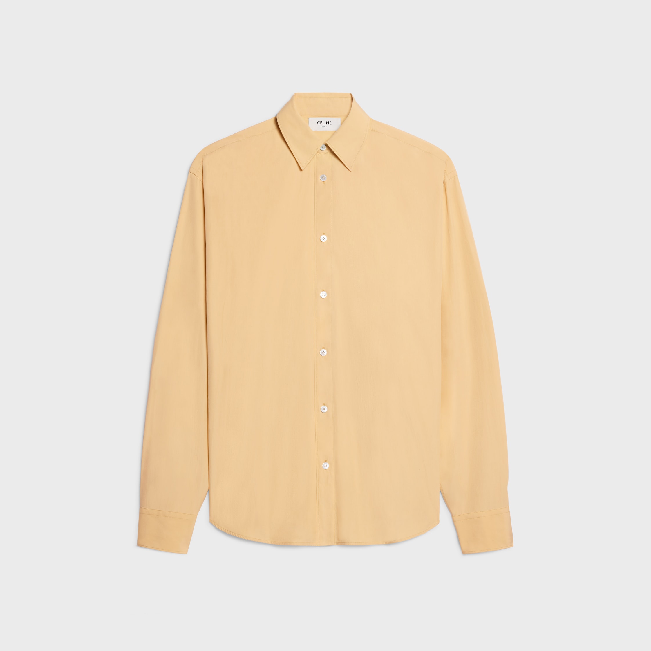 LOOSE SHIRT IN COTTON POPLIN - BEURRE | CELINE